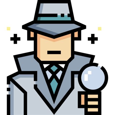 Private Detective Detailed Straight Lineal Color Icon