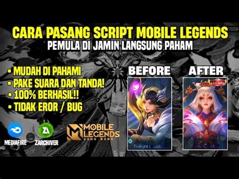 Cara Pasang Script Skin Mobile Legends Terbaru Di Jamin