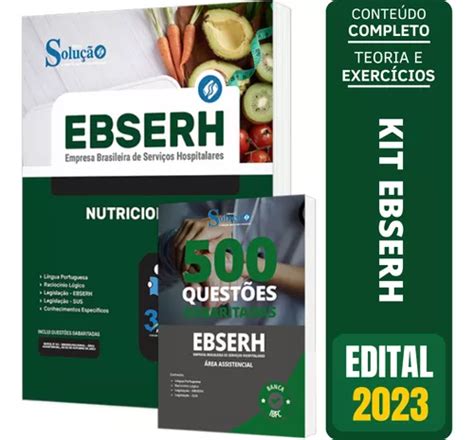 Kit Apostila Ebserh 2023 Nutricionista Caderno De Testes Frete grátis