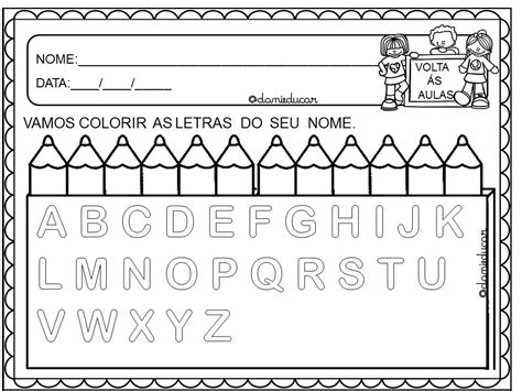 Alfabetização atividades de volta às aulas Blog Espaço Educar