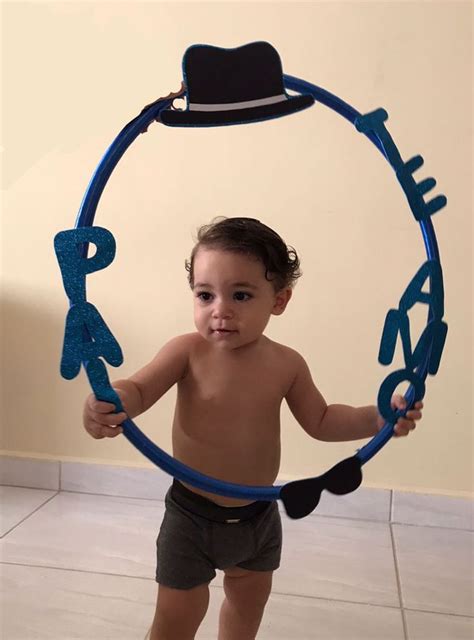 Bambolê para foto Dia dos pais na escola Lembrancinha dia dos pais