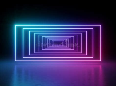 3d Rendem As Linhas De Incandescência Ultravioletas Portal Das Luzes