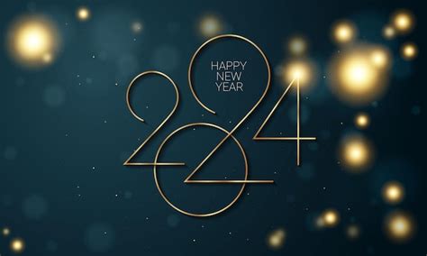 Conception De Fond De Bonne Année 2024 Vecteur Premium