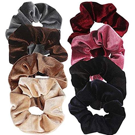 Amazon Whavel 8 Pack Hair Scrunchies Velvet Elastics Scrunchy