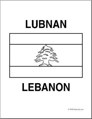 Lebanon Flag Coloring Page