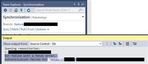 git Visual Studio 2017 Gitが致命的なエラーで失敗しました