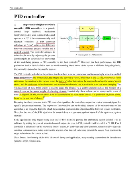 pid controller control theory control engineering
