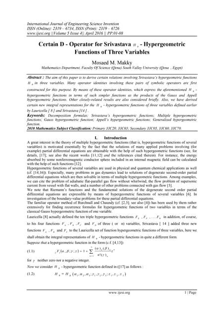 certain d operator for srivastava h b hypergeometric functions of three variables pdf