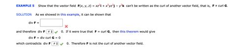solved example 5 show that the vector field f x y z