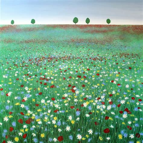 Field Of Wild Flowers Painting By Kirstin Mccoy Saatchi Art