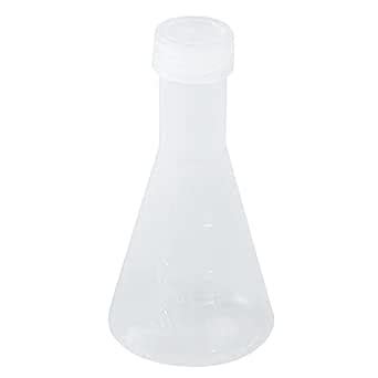JRLGD Plastic Erlenmeyer Flask With Screw Cap 125ml Narrow Neck