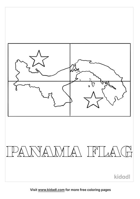 Panama Flag Coloring Pages