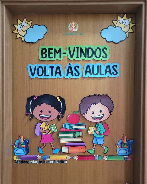 Decoração de porta volta às aulas 1 Materiais Para Profes Seu Portal
