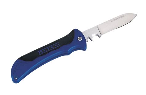 Navaja Inoxidable Para Electricista Mango Bicomponente ALYCO