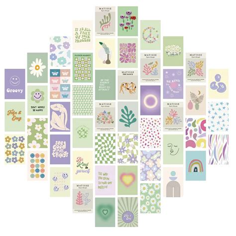 Buy Danish Pastel Wall Collage Kit Aesthetic Pictures 50pcs Danish