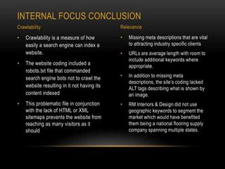 RM Interiors Design SEO Recommendations PPT