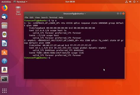 How To Display My Internal IP Address On Ubuntu 18 04 Bionic Beaver