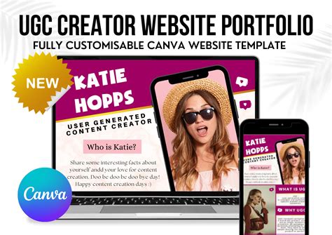 UGC Creator Portfolio UGC Creator Canva Template UGC Etsy UK