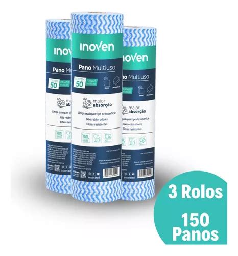 Pano Multiuso Bobina Perfex Rolo Inoven Reutilizavel 3 Rolos MercadoLivre
