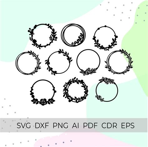 Circle Frame Svg Cake Topper Svg Files For Cricut Wedding Etsy