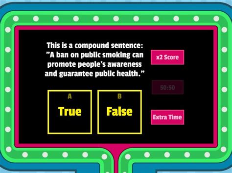Review Sentence Structure Gameshow Quiz