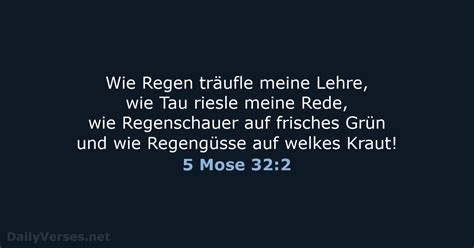 3 April 2023 Bibelvers Des Tages ELB 5 Mose 32 2 DailyVerses Net