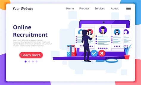 Conceito de recrutamento on line busca de empresária e escolha um