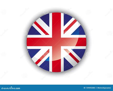Bandeira Do Círculo 3D De Reino Unido Ilustração do Vetor Ilustração