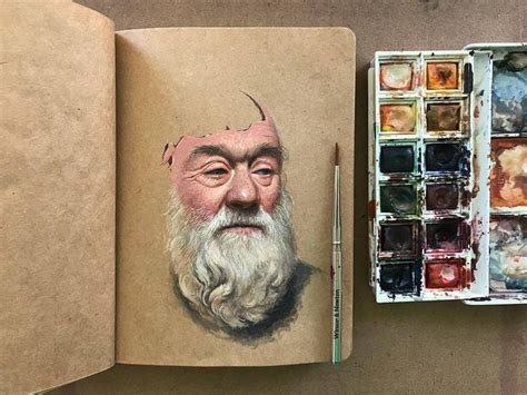 Gouache Acrylic And Watercolour Paintings On A Sketchbook Gouache Art