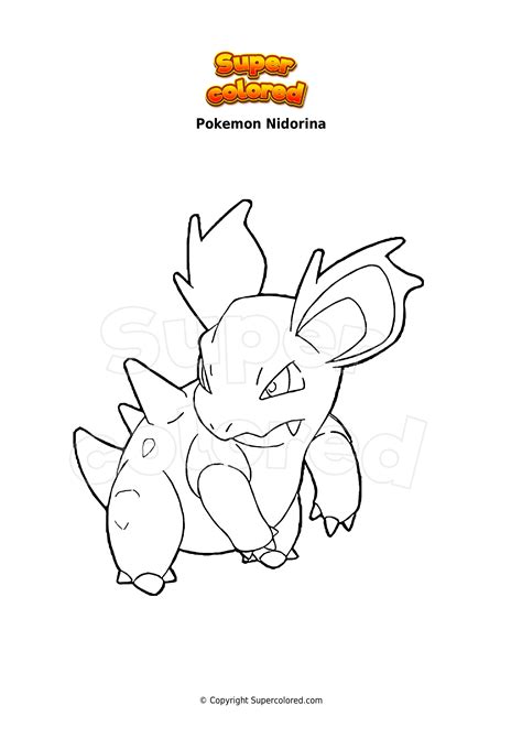 Dibujo Para Colorear Pokemon Nidorina Supercolored