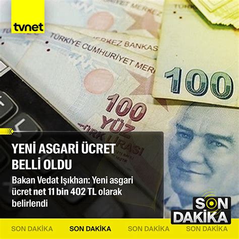 Yeni asgari ücret belli oldu
