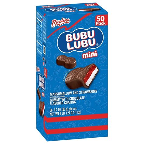 Ricolino Mini Bubulubu Mexican Strawberry Flavored 0 7 Ounce 50