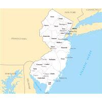 Detailed Tourist Illustrated Map Of New Jersey State New Jersey State
