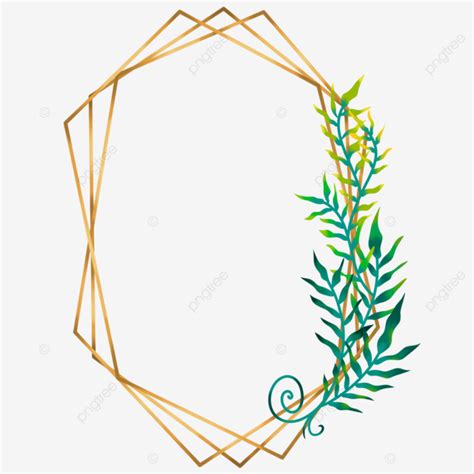 Golden Floral Frame Hd Transparent Floral Abstract Shape Golden Frame