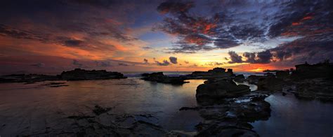 Wallpaper Landscape Sunset Sea Water Rock Nature Shore