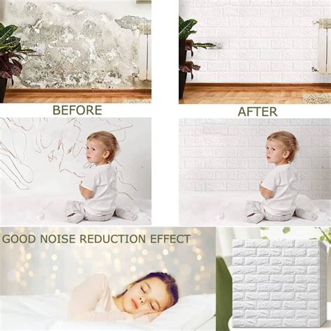 Ripley PAPEL TAPIZ AUTOADHESIVO DECORACIÓN 3D LADRILLO BLANCO 10 PCS