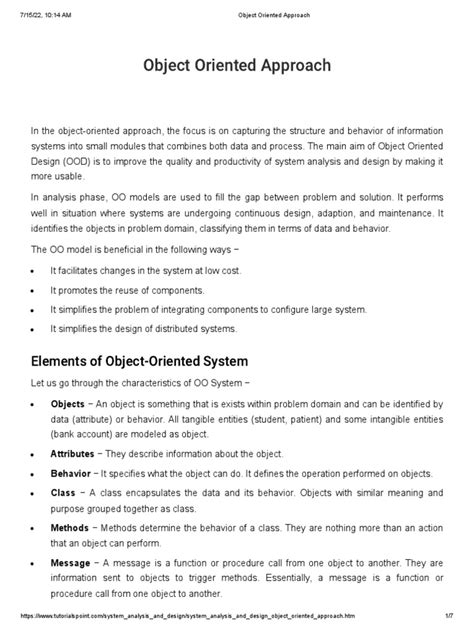 object oriented approach pdf object computer science class computer programming