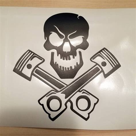 2 Packskull With Wrenches Or Skull With Pistons Mechanic Etsy
