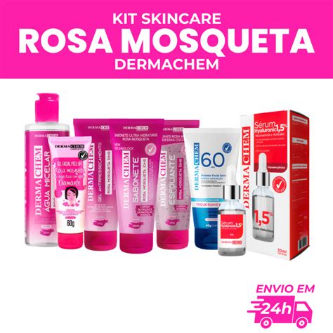 KIT SKIN CARE ROSA MOSQUETA HIDRATANTE DERMACHEM Escorrega o Preço