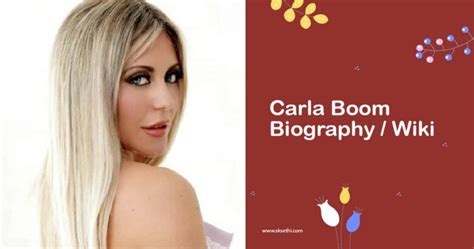 Carla Boom Biography Wiki Age Career Photos And More