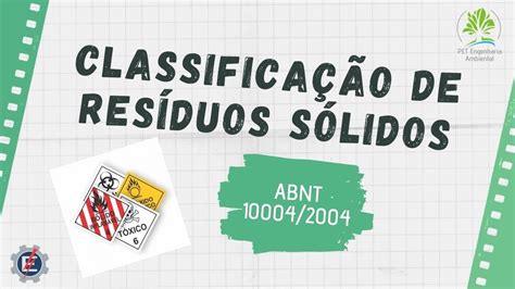 Classifica O De Res Duos Nbr