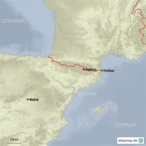 Stepmap Grenze Spanien Frankreich Landkarte F R Spanien