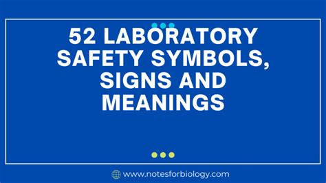 Laboratory Safety Symbols Signs And Meanings