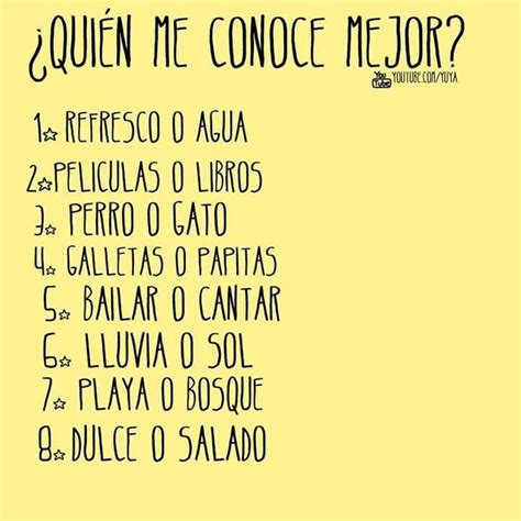 Quién me conoce mejor Mi mejor amigo