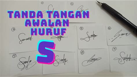 Inspirasi Tanda Tangan Awalan Huruf S YouTube