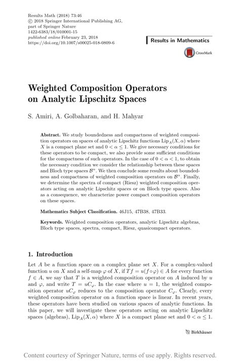 weighted composition operators on analytic lipschitz spaces request pdf