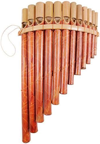 Flûte de Pan en bambou composée de 12 flûtes à bec Instrument de