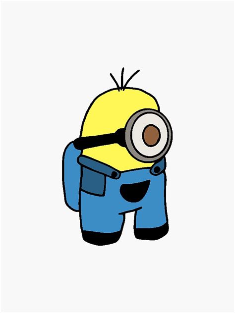 Among Us Minion Sticker For Sale By Artbymadison Redbubble