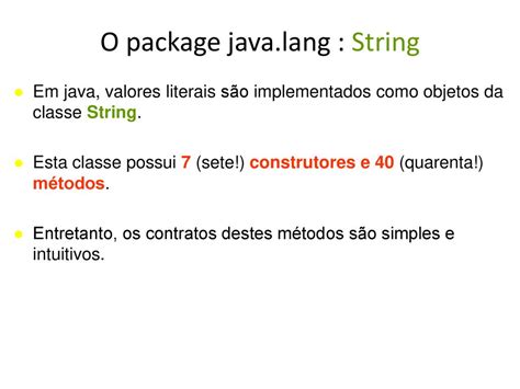A Classe String Ppt Carregar