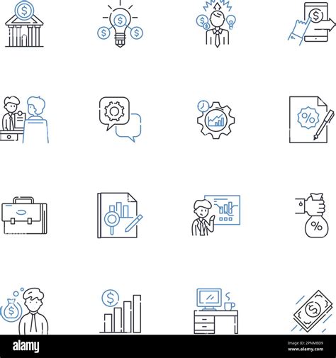 Inventory Line Icons Collection Stock Supplies Warehouse Assets